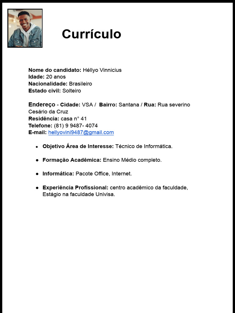 Atividade Currículo | PDF