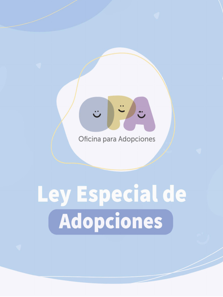 Ley Especial de Adopciones 2024 | PDF | Adopción | Familia