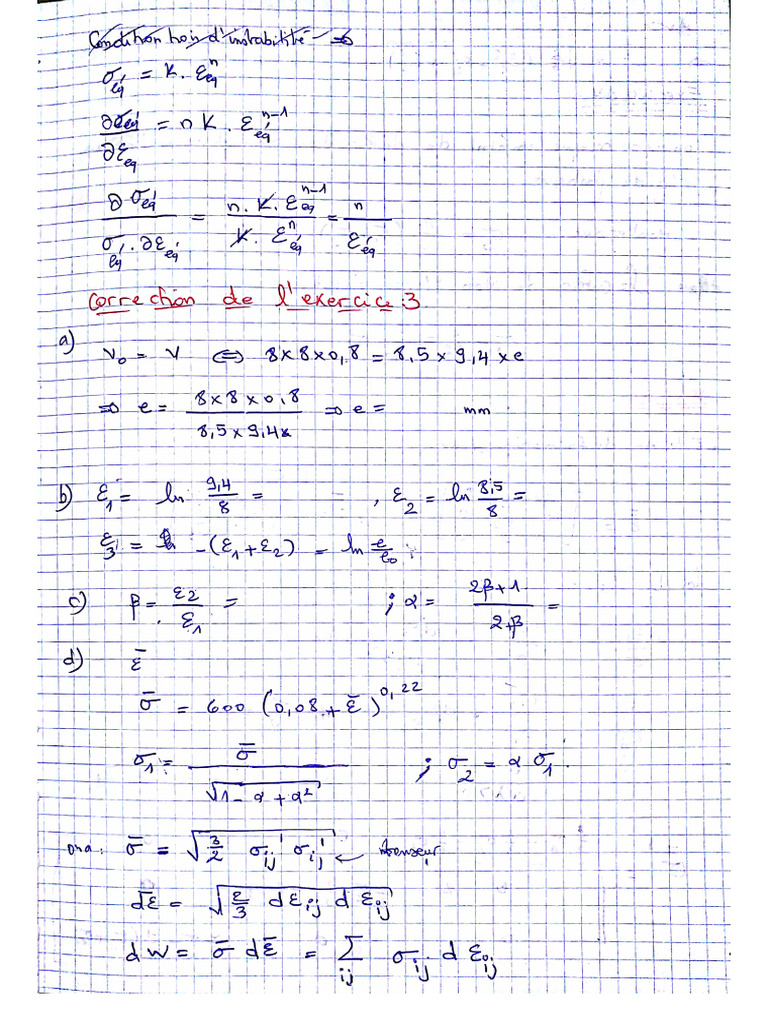 Correction Des Exercices de Classe | PDF