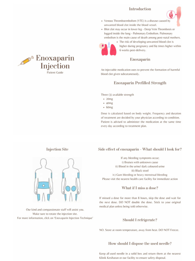Enoxaparin Patient Leaflet | PDF