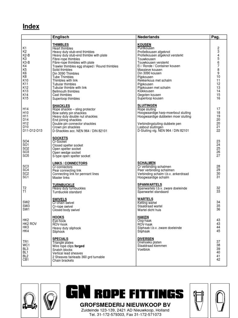 GN Rope Fittings | Download Free PDF | Engineering Tolerance | Screw