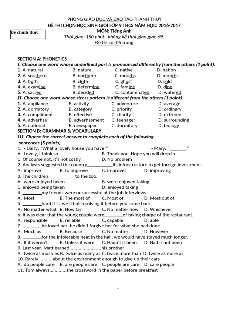 Bộ Đề Thi HS Cấp Huyện | PDF | Photovoltaics | Solar Cell