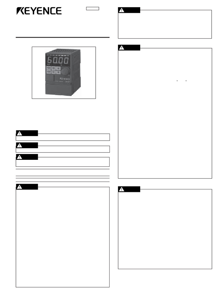 Keyence Hi 02kdatasheet | PDF | Power Supply | Electrical Engineering