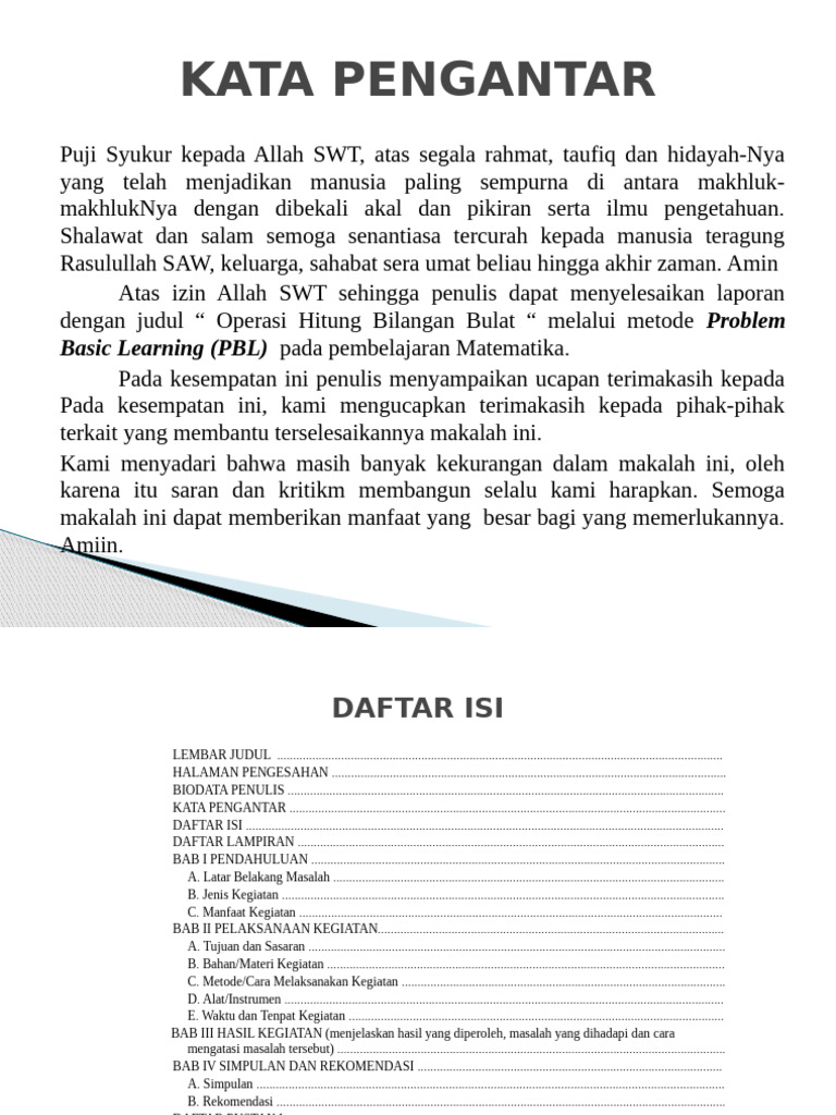Operasi Hitung Bilangan Bulat Negatif Point | PDF