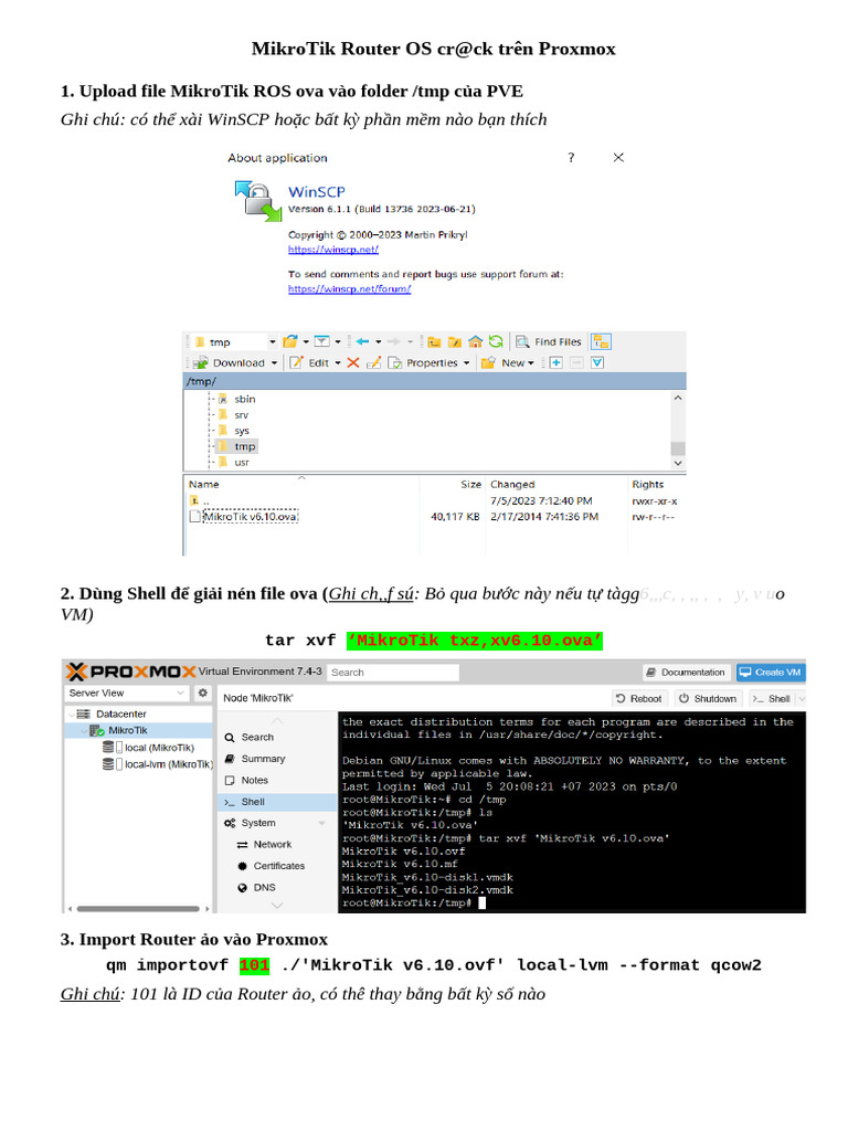 Proxmox MikroTik | PDF