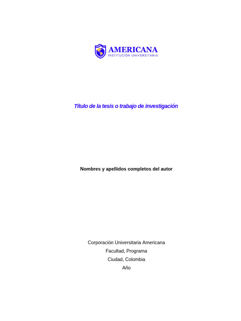 2022.cua-Iiv. Plantilla para Presentacion de Propuesta de Investigacion | PDF | Citación