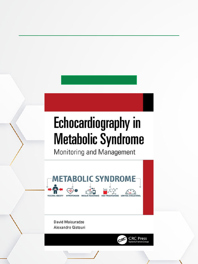 Echocardiography in Metabolic Syndrome Monitoring and Management 1st Edition New Edition PDF ...