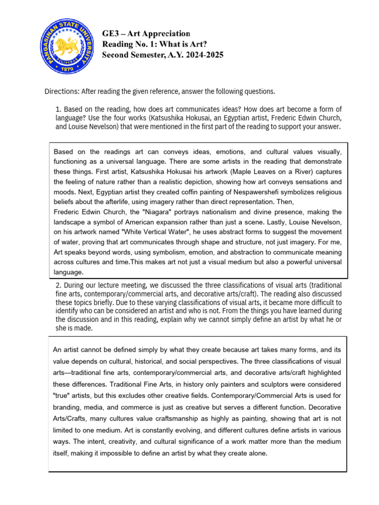 Reading No.1, Caingal-L.bsce-1a | PDF | Renaissance Art | Michelangelo