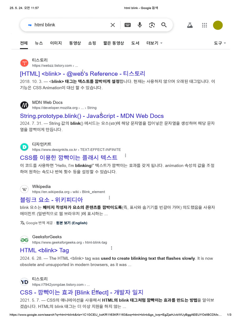 HTML Blink - Google 검색 | PDF