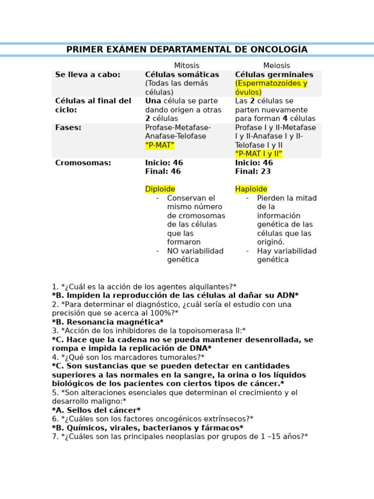 Onco Departamental 1 | PDF | Cáncer | Oncogen