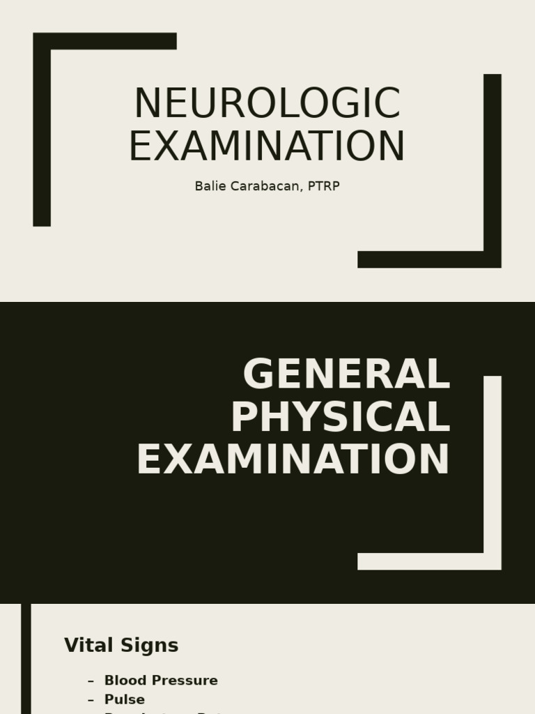 Neurologic Examination Guide | PDF | Memory | Consciousness