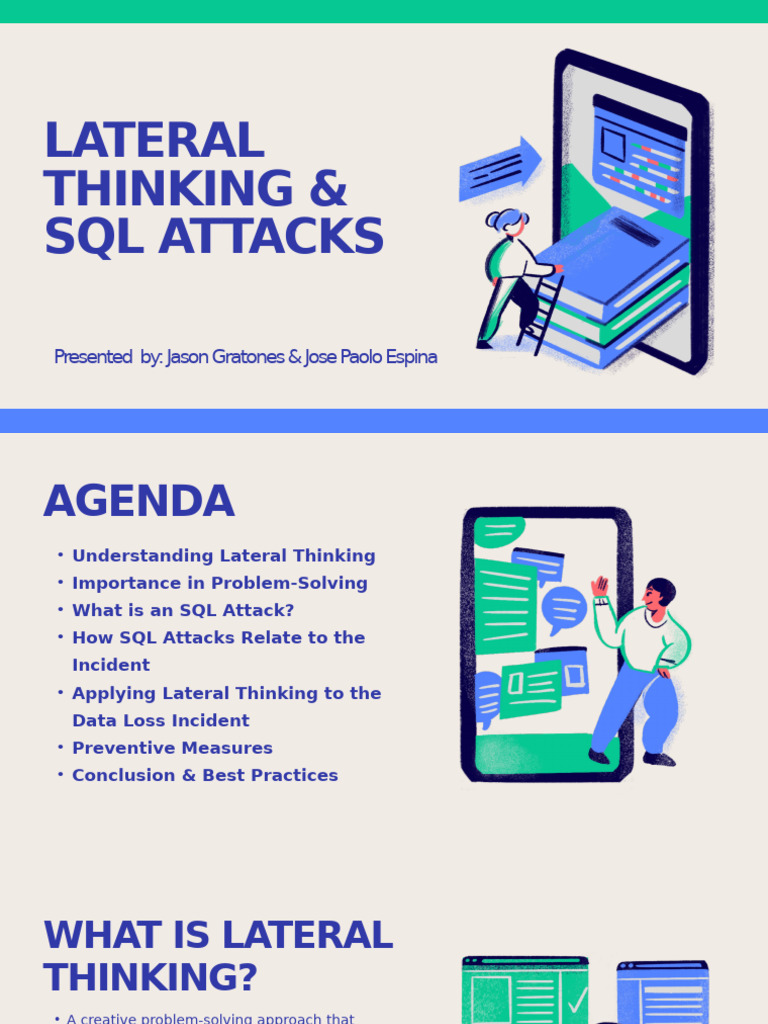 Lateral Thinking & SQL Attacks New | PDF | Security | Computer Security