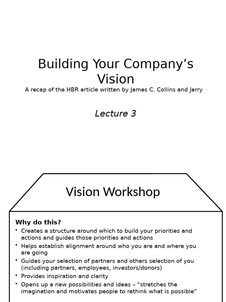 ASM Lecture 3 Building Your Companys Vision Overview of Key Concepts | PDF | Goal