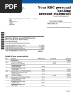 My RBC Bank Statement | PDF | Cheque | Banks