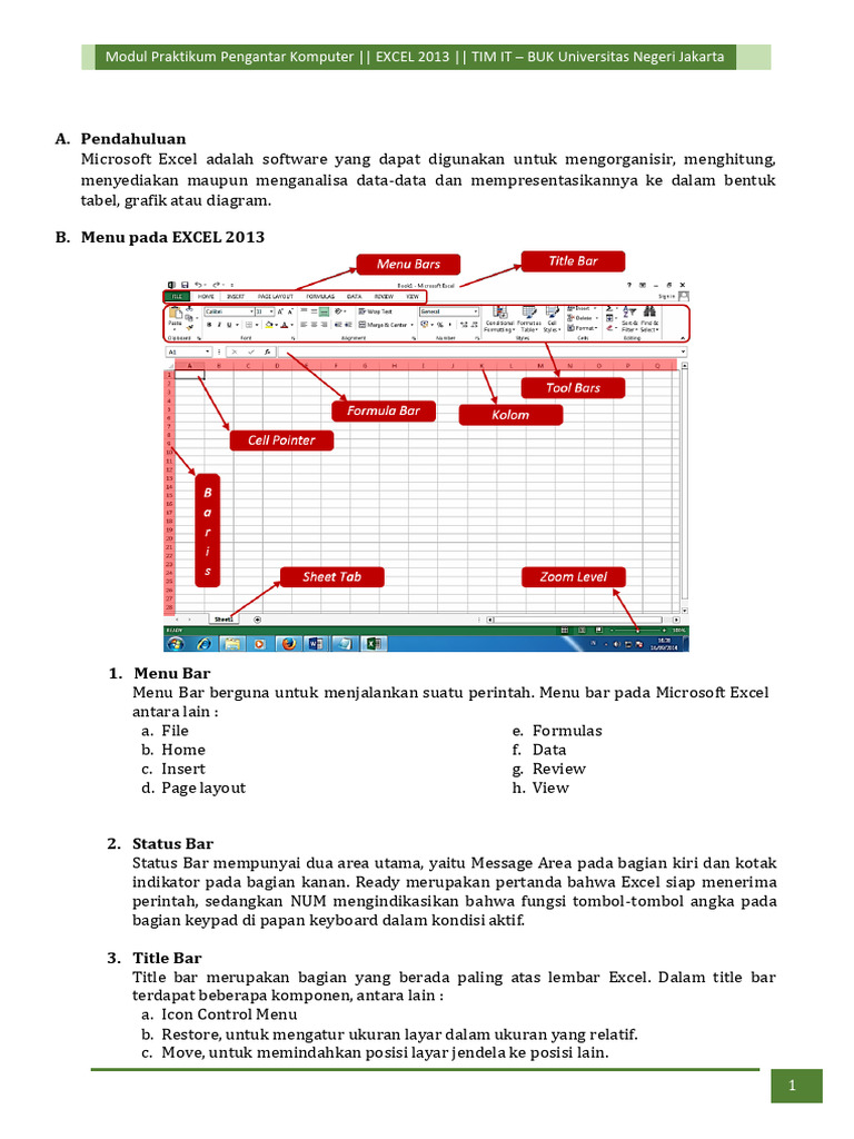 Pendahuluan Modul Excel | PDF