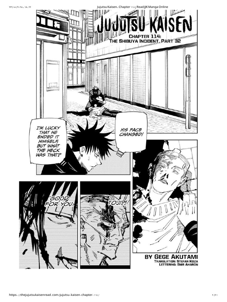 Jujutsu Kaisen Chapter 114 Online | PDF | Manga Distributors | Anime