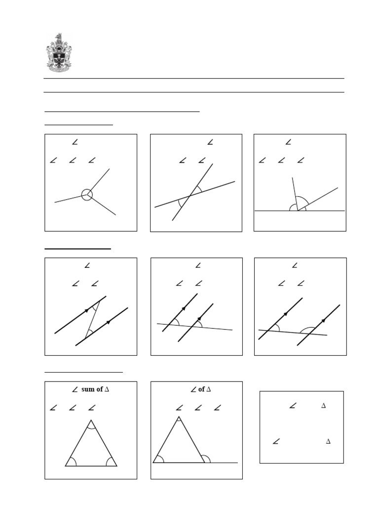 Summary on Basic Angle Properties | PDF
