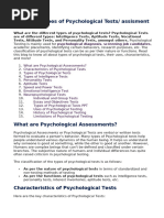 Types of Psychological Tests - Examples and Classification | PDF ...