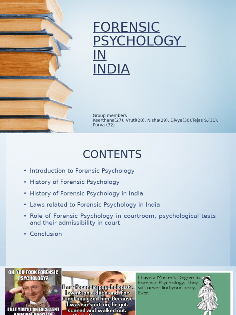 Forensic Psychology Ppt-1 | PDF | Psychology | Forensic Science
