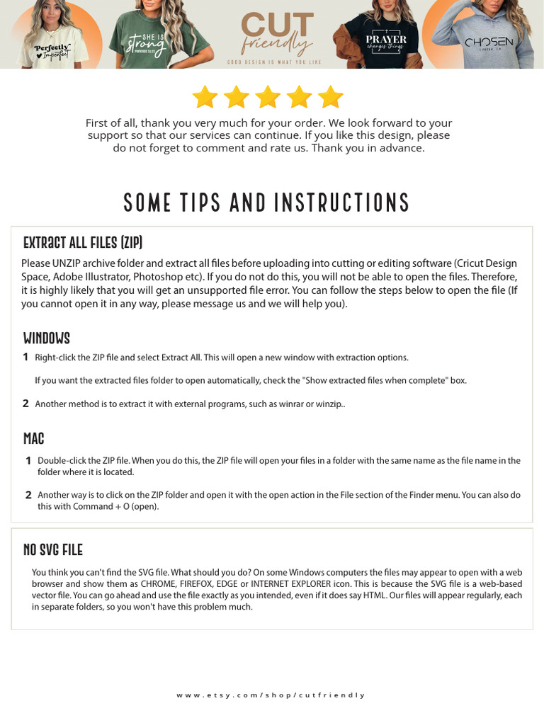 Cut Instructions | PDF