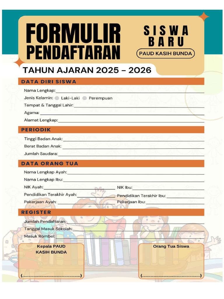 Formulir Paud | PDF