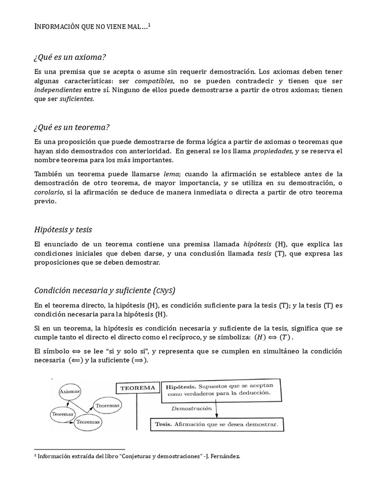 Definición de Axioma y Teorema | PDF