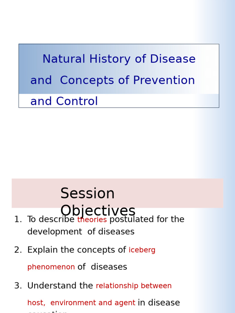 Natural History of Disease and Concepts of Prevention and Control | PDF | Preventive Healthcare ...