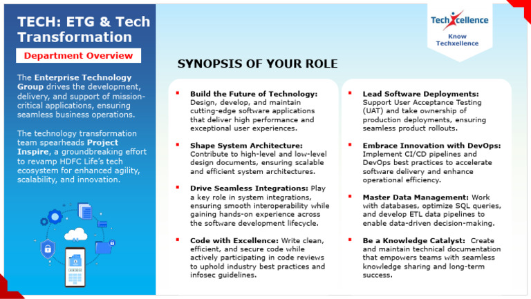 HDFC LIFE Software Engineer Role | PDF | Data | Information Technology