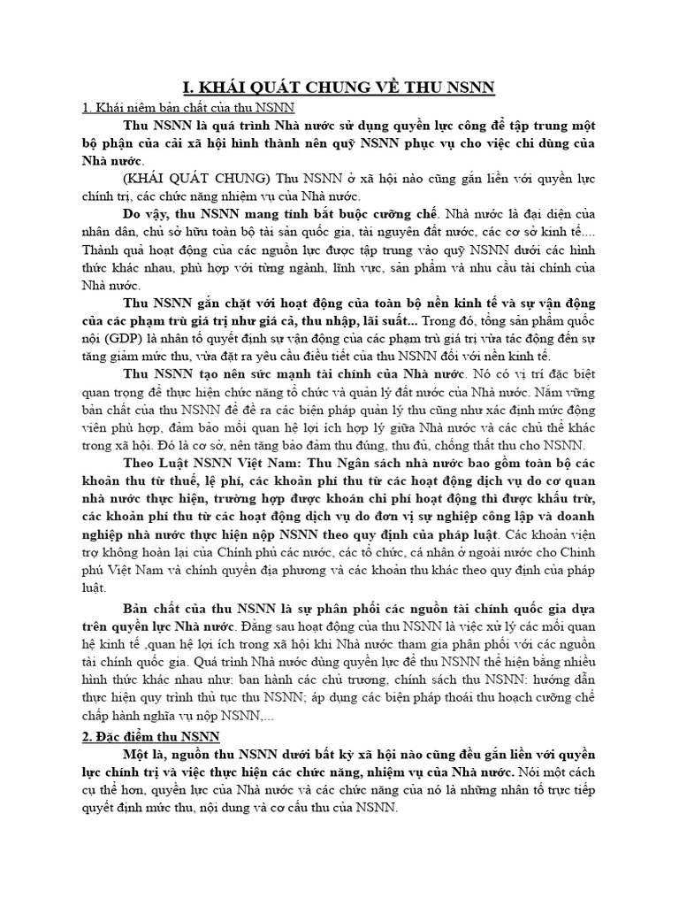 TCC2 - Thực Trạng Nguồn Thu NSNN | PDF