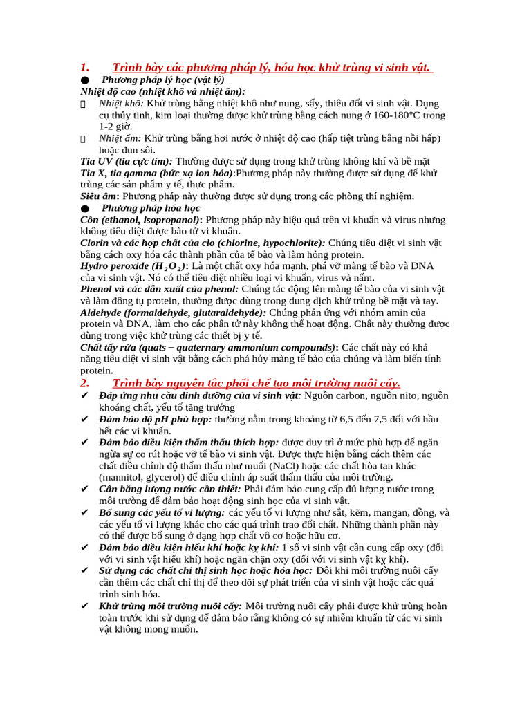 Bản sao VSV LÝ THUYẾT THỰC HÀNH | PDF