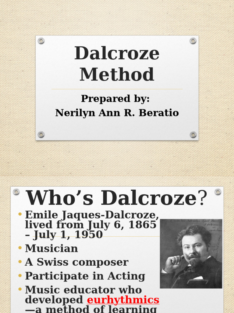 Understanding the Dalcroze Method | PDF | Performing Arts | Musicology