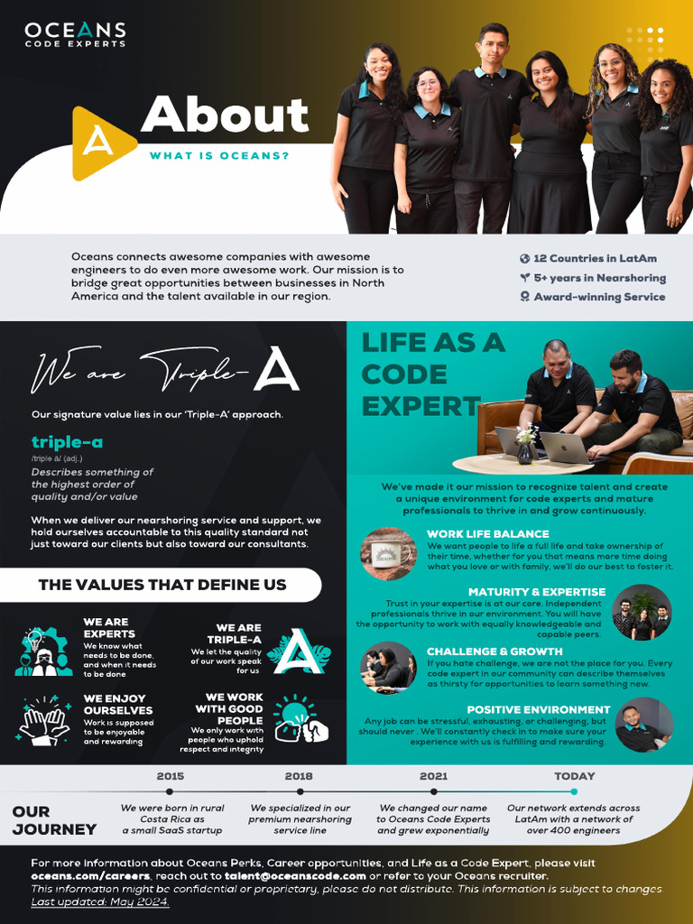 Core Values of Oceans Code Experts | PDF