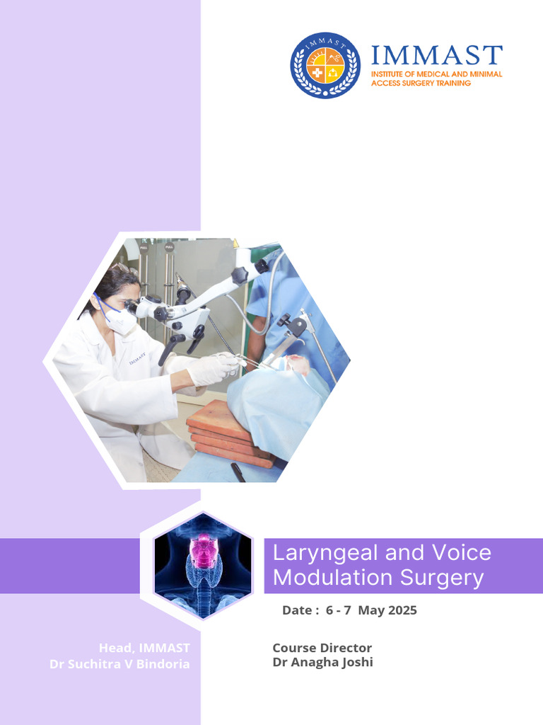 Laryngeal and voice modulation Surgery ( MAY ) | PDF | Surgery | Larynx