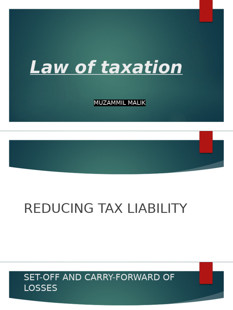 Law of Taxation | PDF