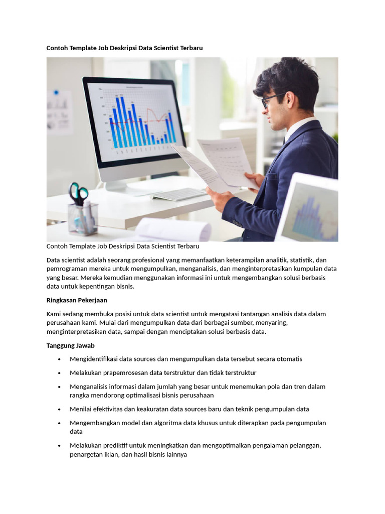 Template Deskripsi Pekerjaan Data Scientist | PDF