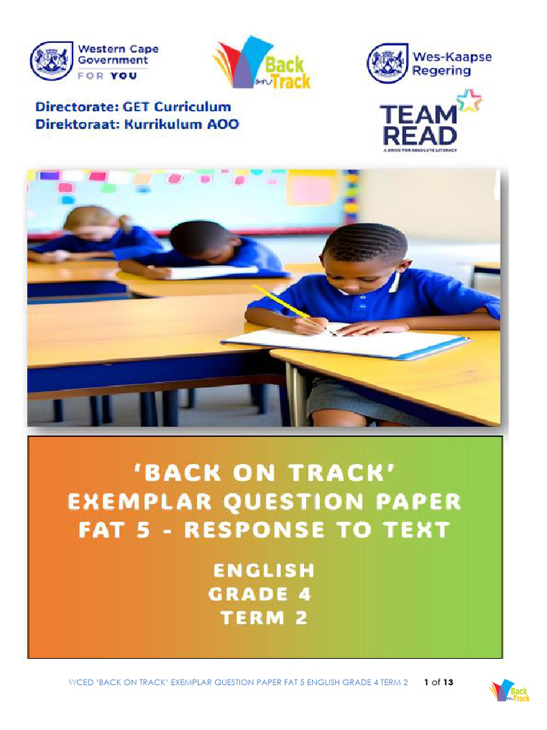 #Bot - Eng Gr4 1+9tpd - Exemplar Question Paper Fat5 - t2 Wk9&10 | PDF ...