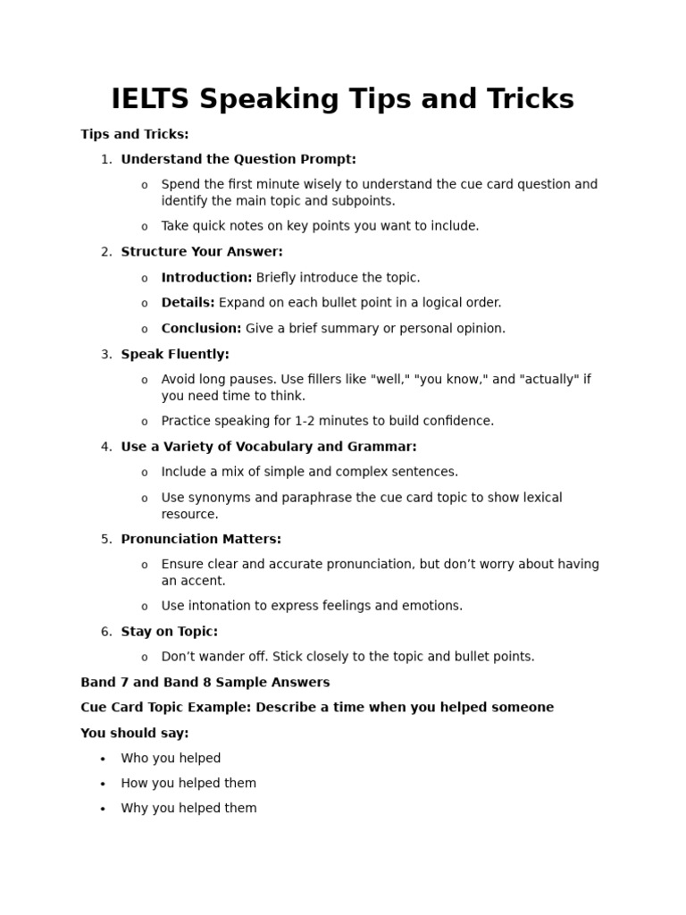 IELTS Speaking Test Strategies | PDF | Fluency | Human Communication