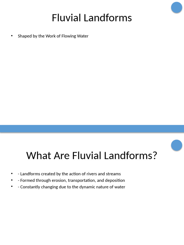 Fluvial Landforms Presentation Decorated | PDF