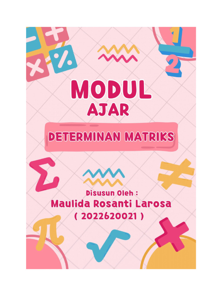 Modul Ajar Determinan Matriks | PDF