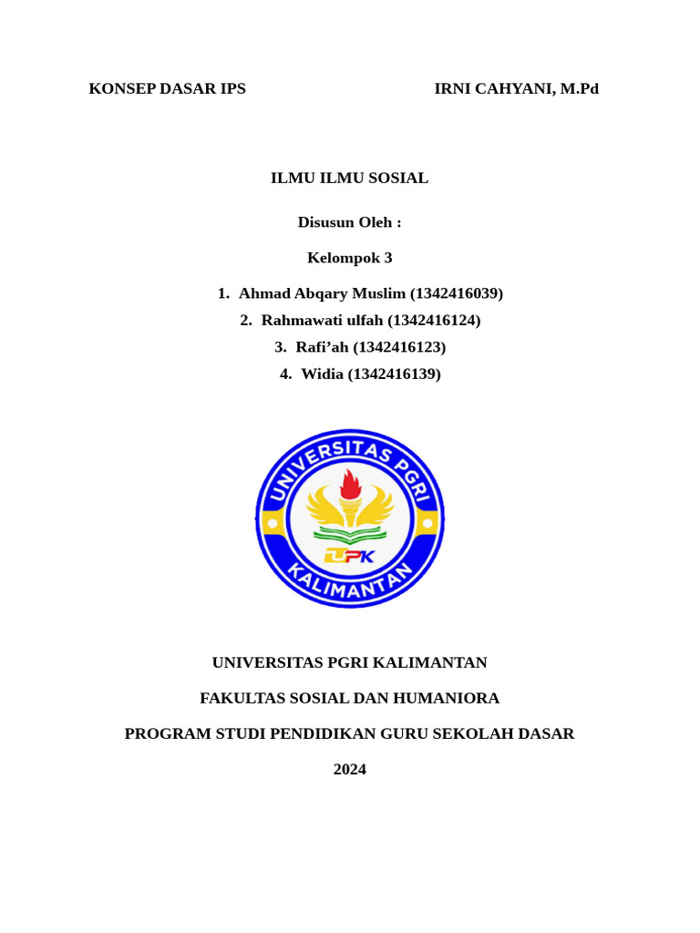 Makalah Kel.3 Konsep Dasar Ips | PDF