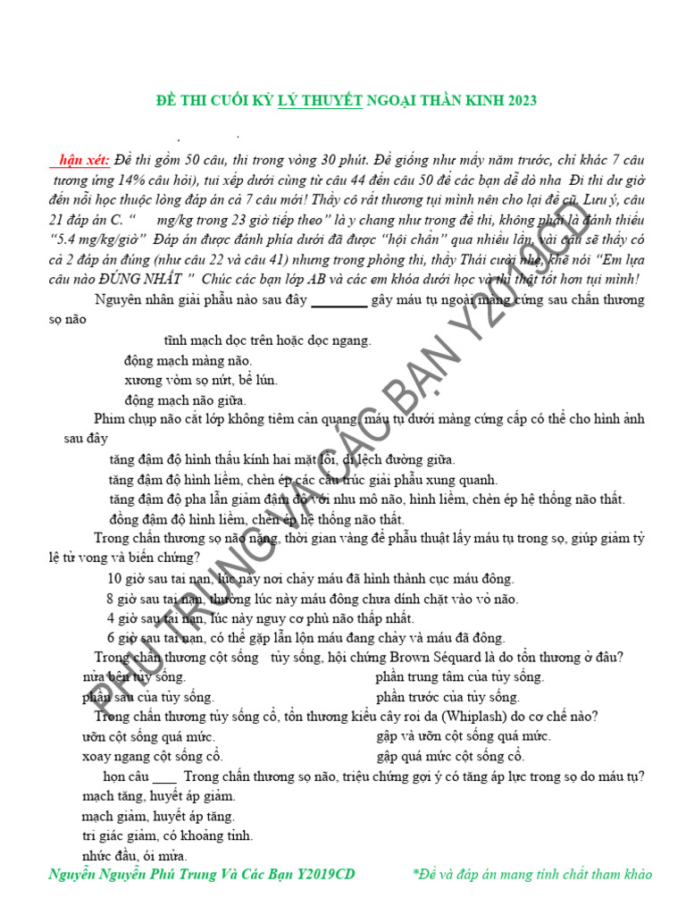 Gom Đề Ngoại TK | PDF