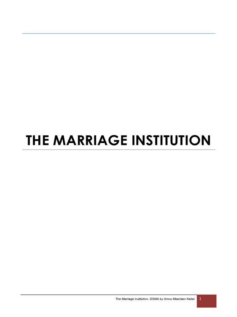 The Divine Foundation of Marriage | PDF | Marriage | Wife