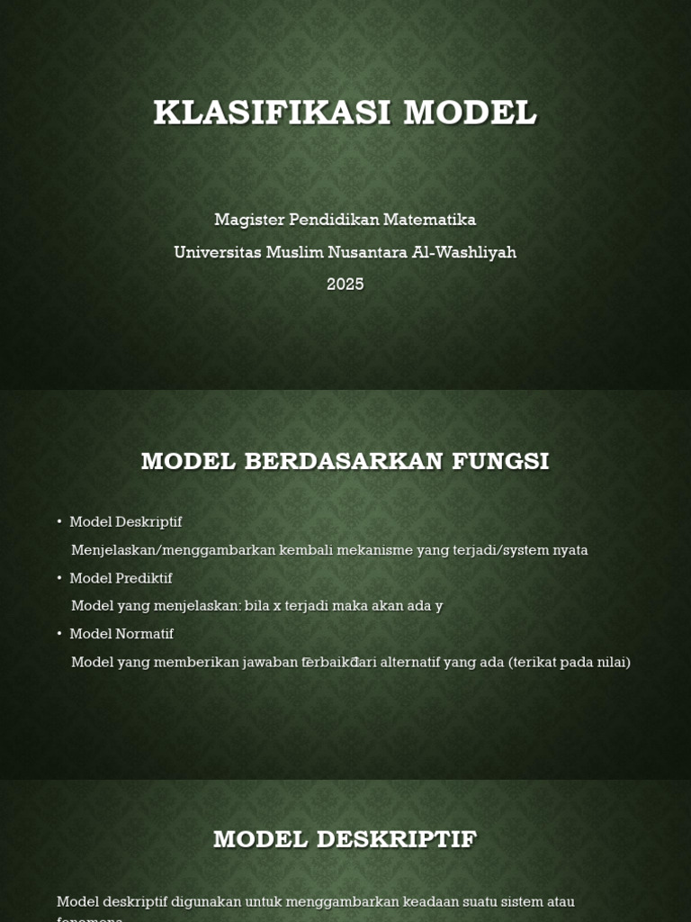Klasifikasi Model | PDF