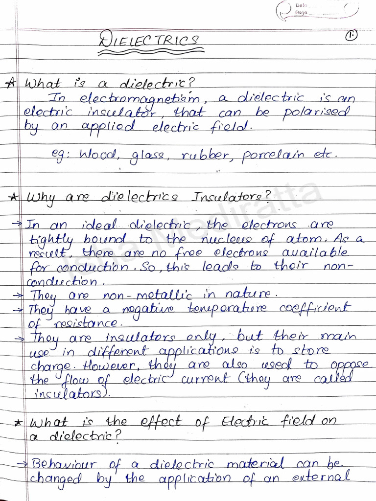 Chapter 1-Dielectrics Is A Great Resource | PDF