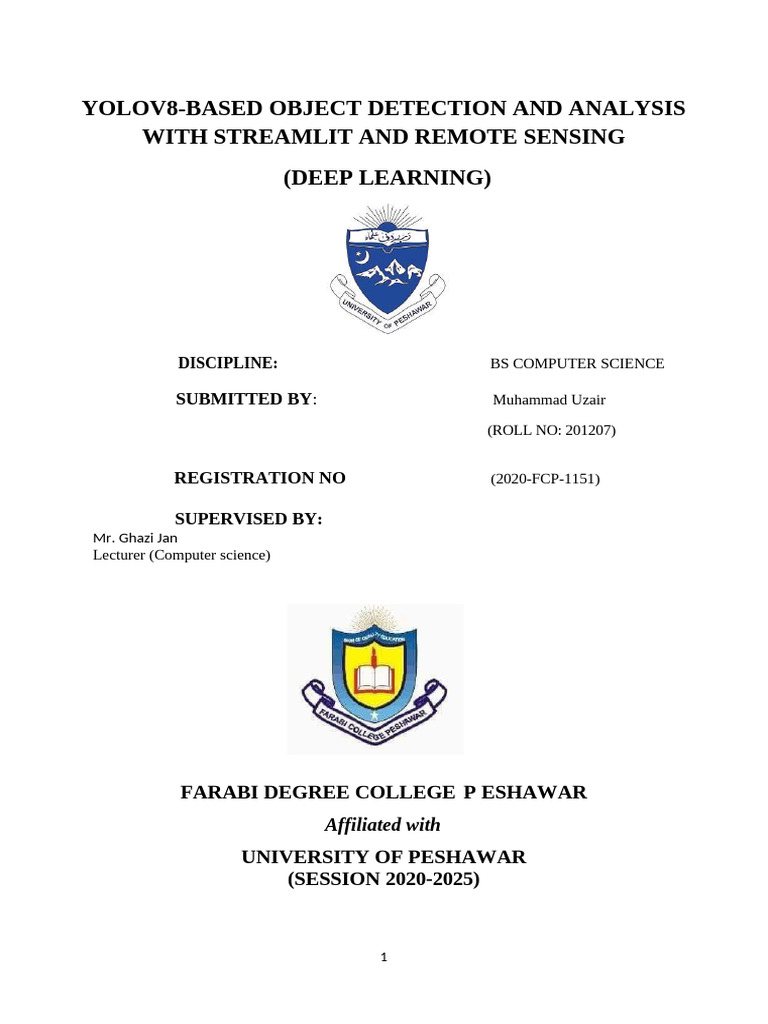 Yolov8-Based Object Detection and Analysis With Streamlit and Remote Sensing | PDF | Automation ...