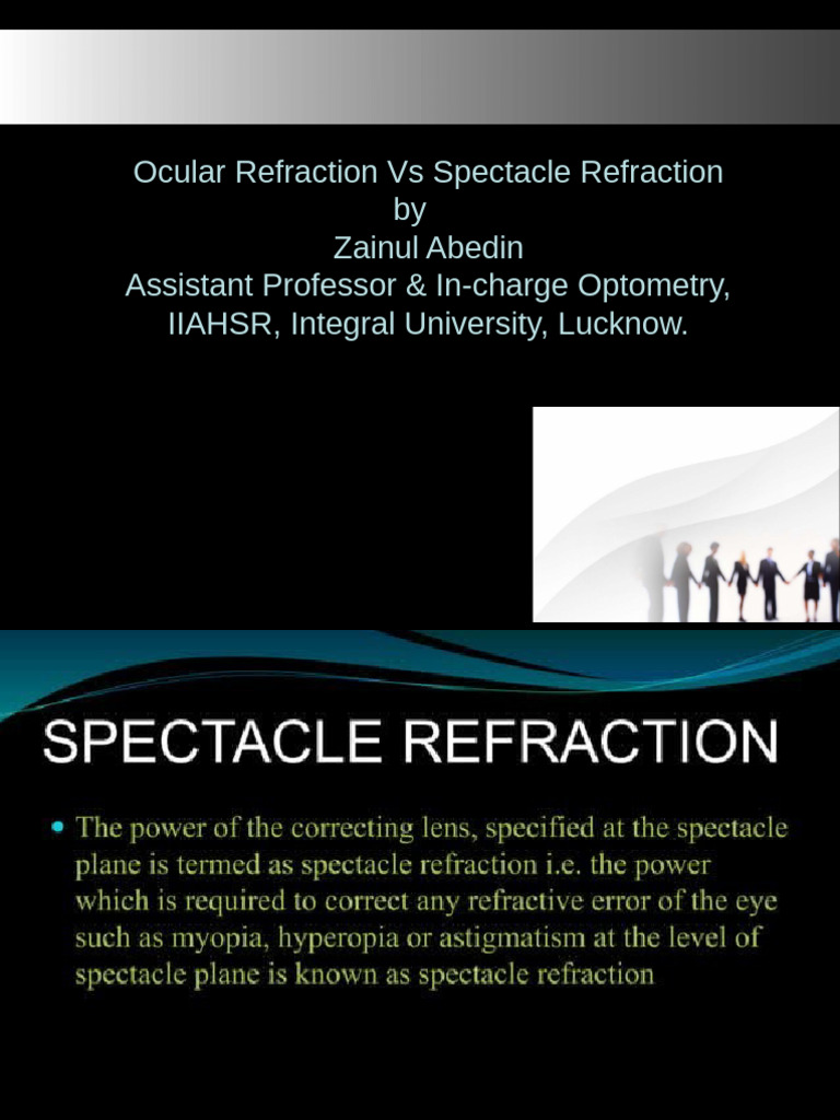 Spectacle Refraction Versus Ocular Refraction | PDF