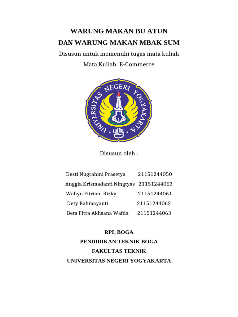 Analisis Warung Makan Bu Atun dan Mbak Sum | PDF
