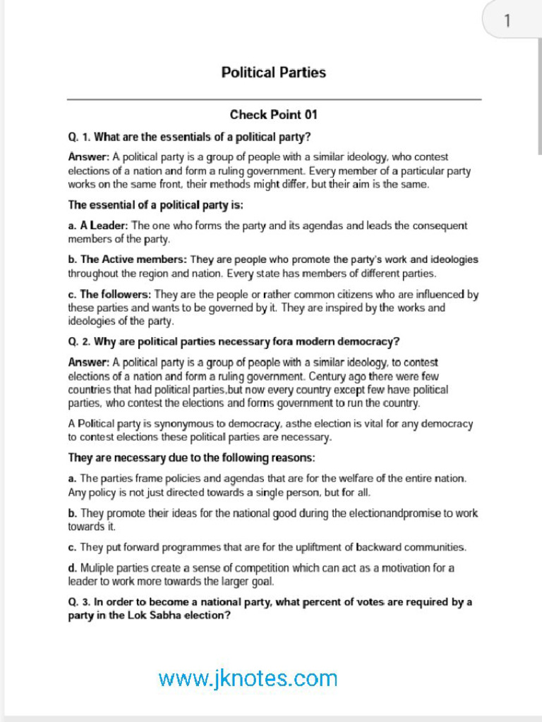 Poltical Parties | PDF