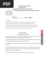 Tanzania Form Four Civics Mock Exam 2025 | PDF | Tanzania | Developing ...