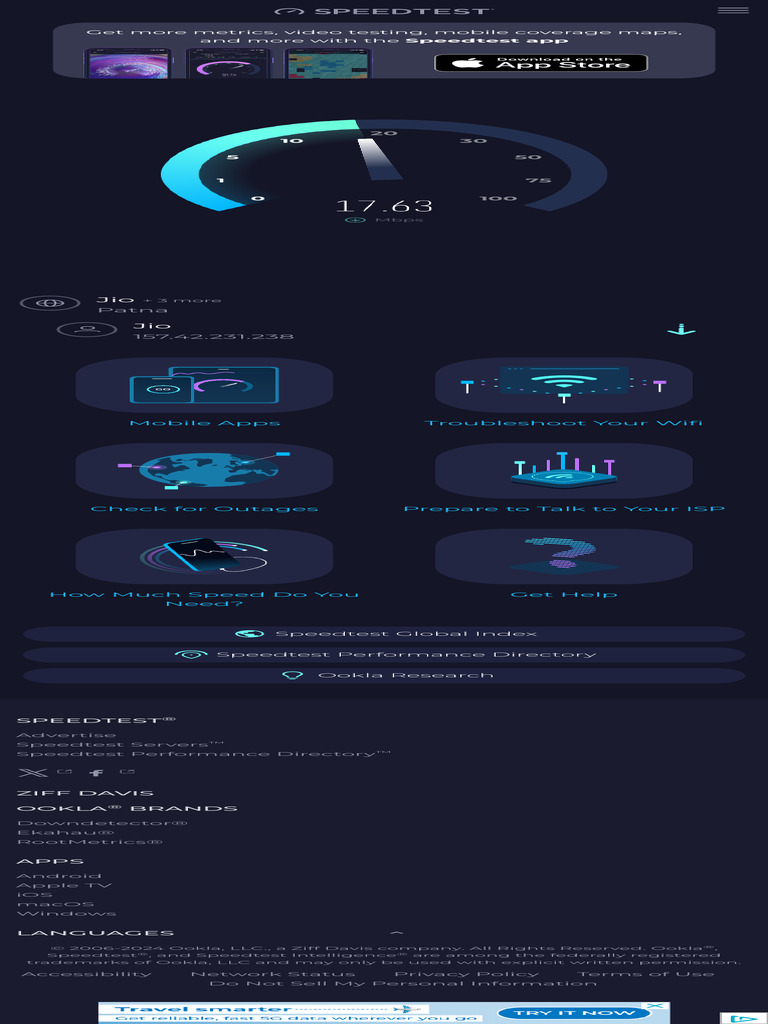 Speedtest by Ookla - The Global Broadband Speed Test | PDF